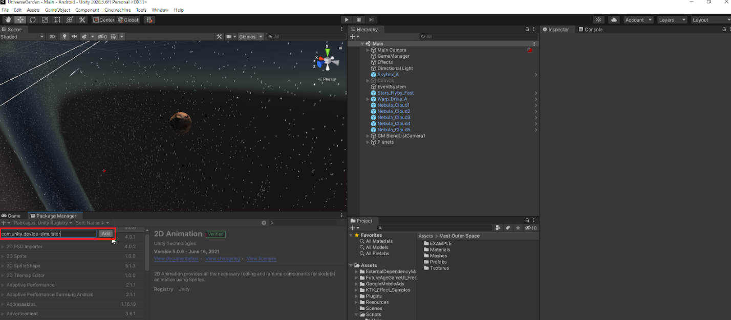 【Unity】Device Simulatorのインストール方法 - カフェカフェオーレのゲーム開発ブログ